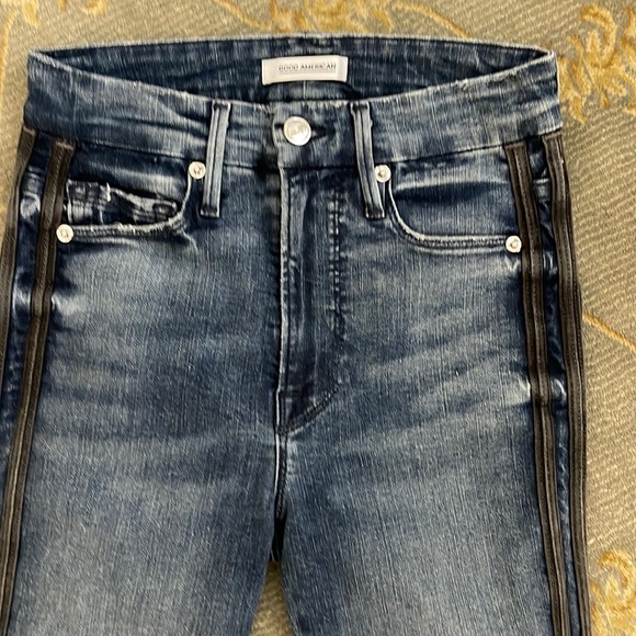 Good American | Jeans | Good American Stripe Accent Jeans | Poshmark